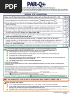 ParQ Plus 2024 PDF | PDF | Asthma | Diseases And Disorders