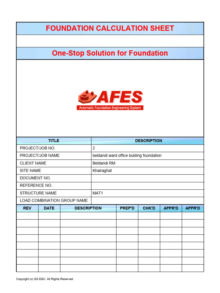 Beldandi Ward Office Foundation Plan | PDF | Mechanical Engineering ...