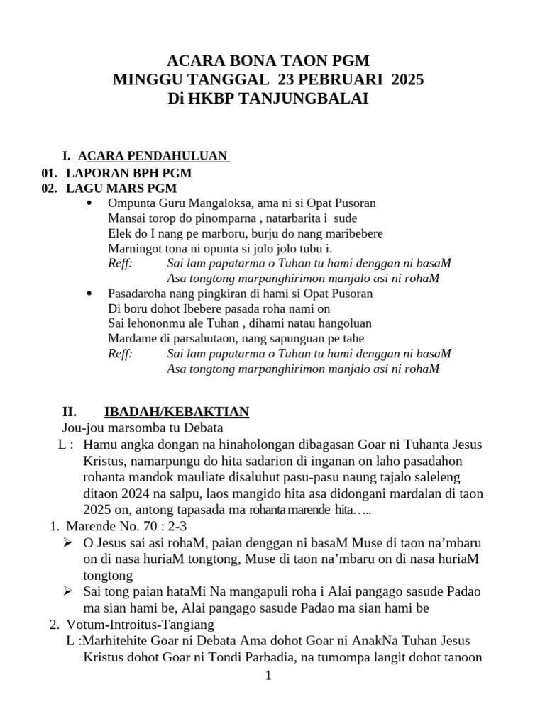 Bona Taon PGM 2025 (1) | PDF