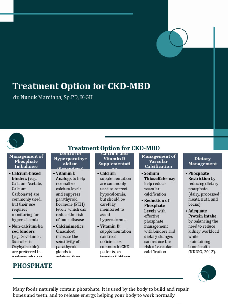 CKD-MBD Treatment Options Overview | PDF | Vitamin D | Medical Specialties