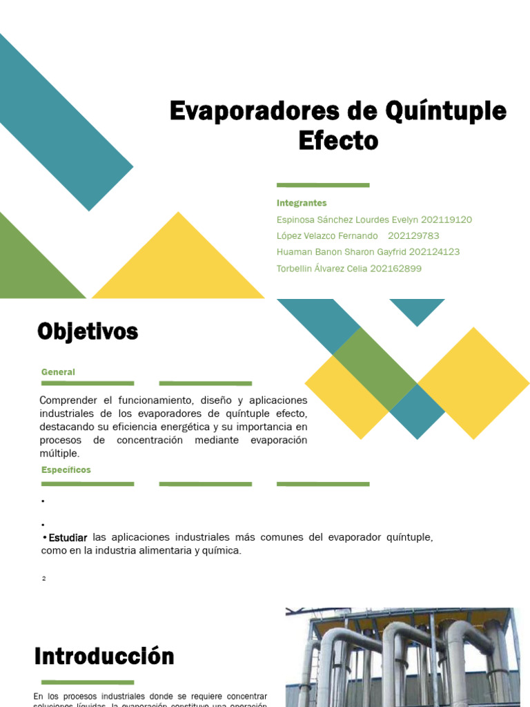 Evaporadores de Quíntuple Efecto: Eficiencia Energética | PDF | Vapor ...