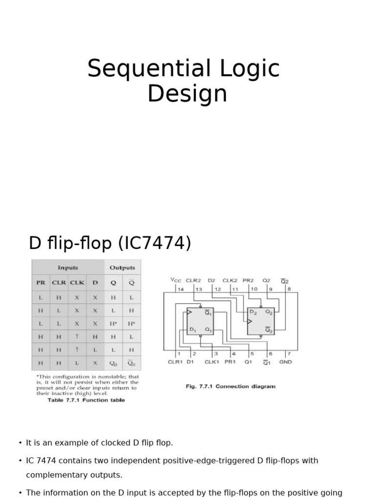 Sequential Logic Design | PDF | Logic Gate | Electronics