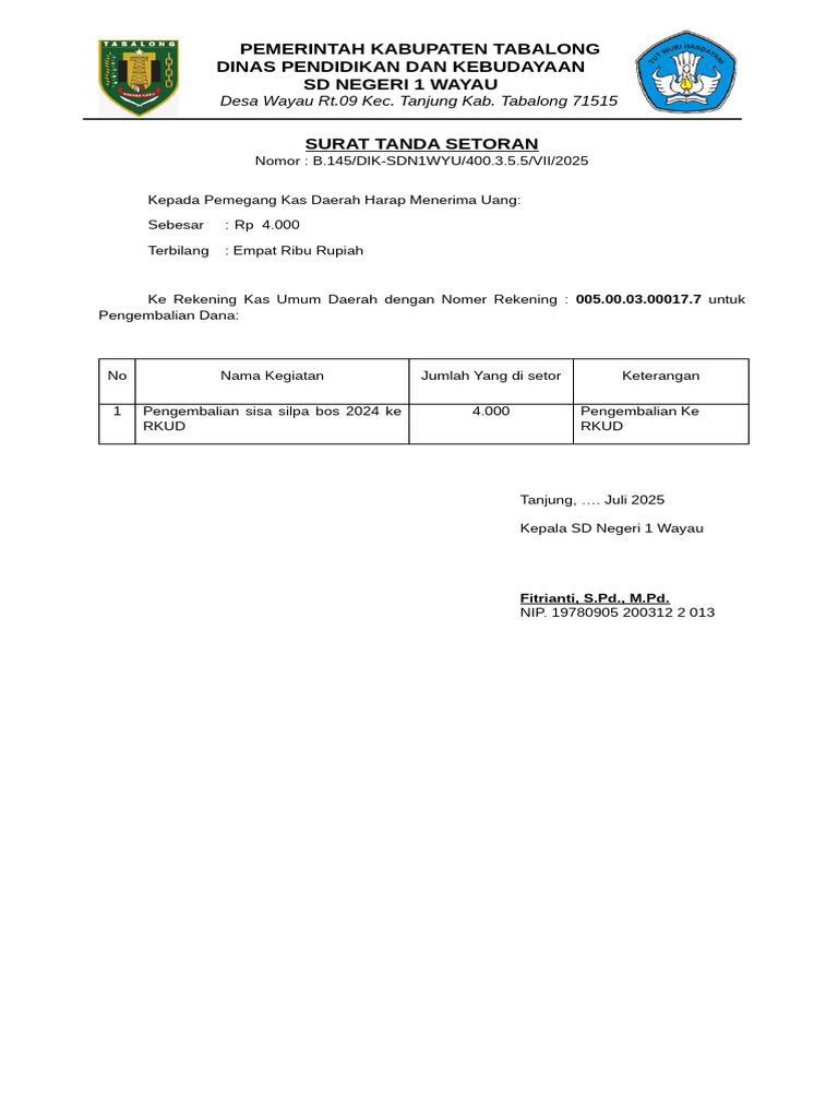 Surat Permohonan STS | PDF