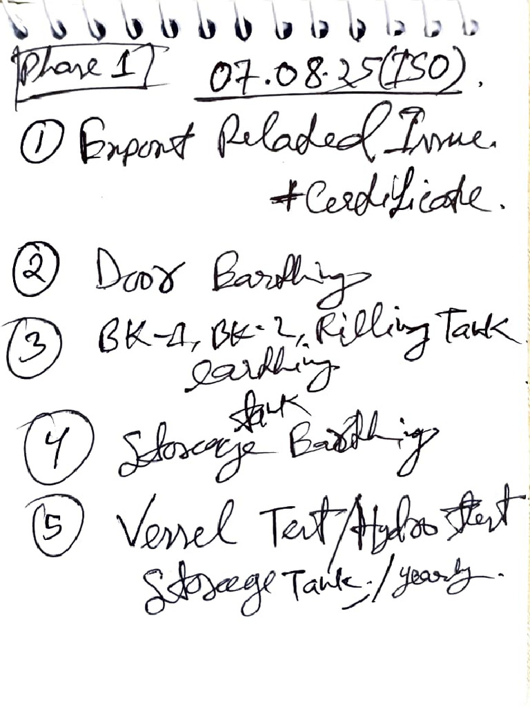 ISO Phase 1 Audit. Recommendations | PDF