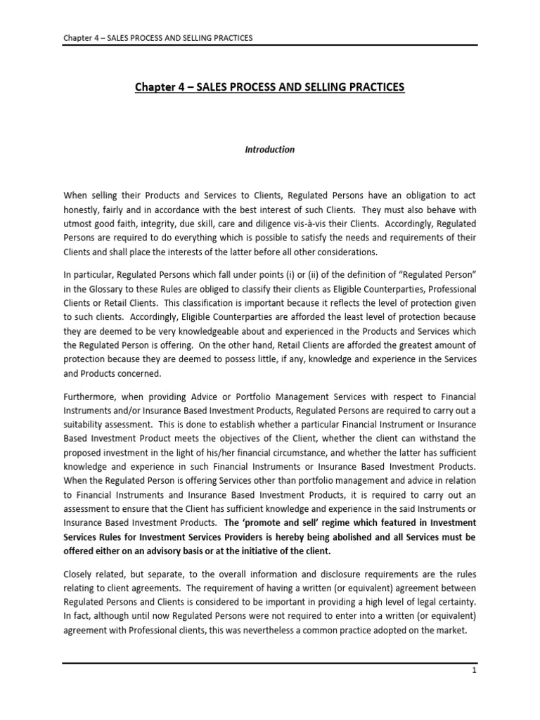 Sales Process and Client Obligations | PDF | Insurance | Banks