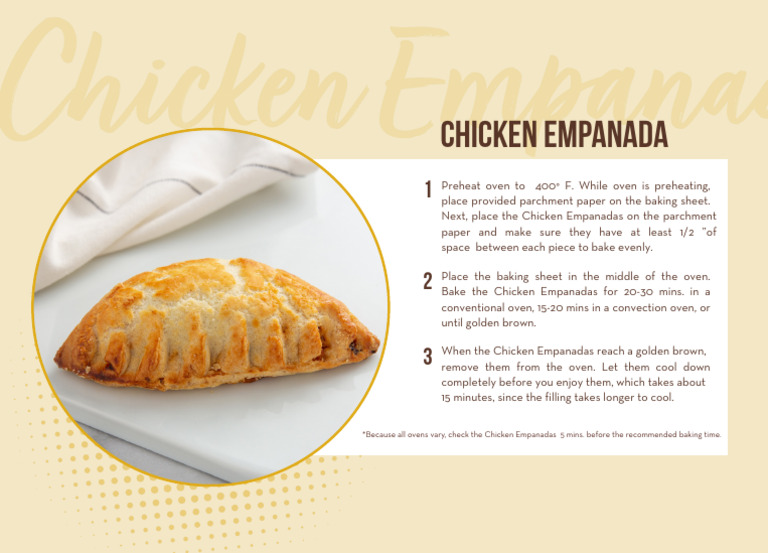 BAH Instructions Chicken Empanada 2023 | PDF
