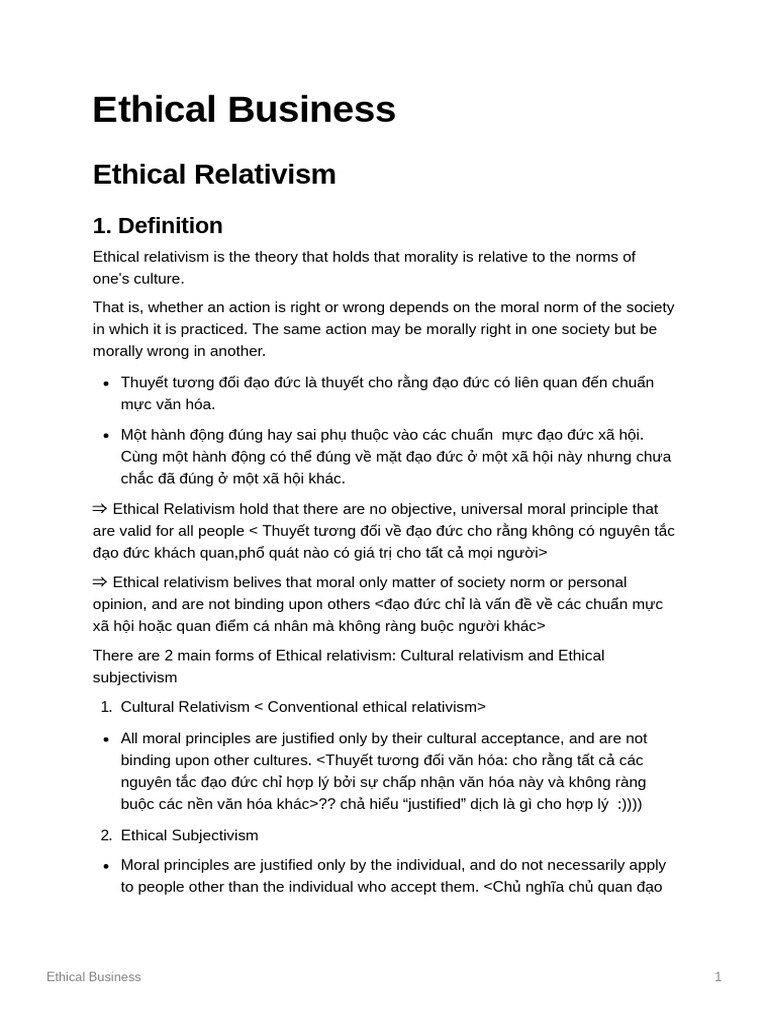 Ethical Business | PDF