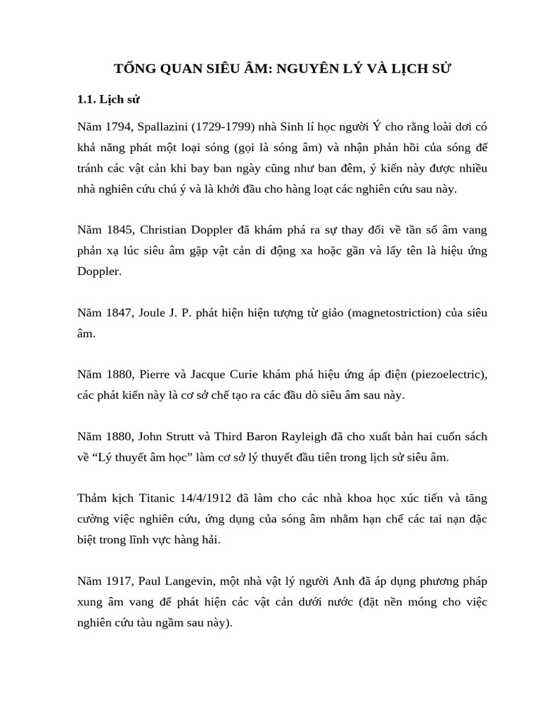 Tong Quan Sieu Am Nguyen Ly Va Lich Su | PDF