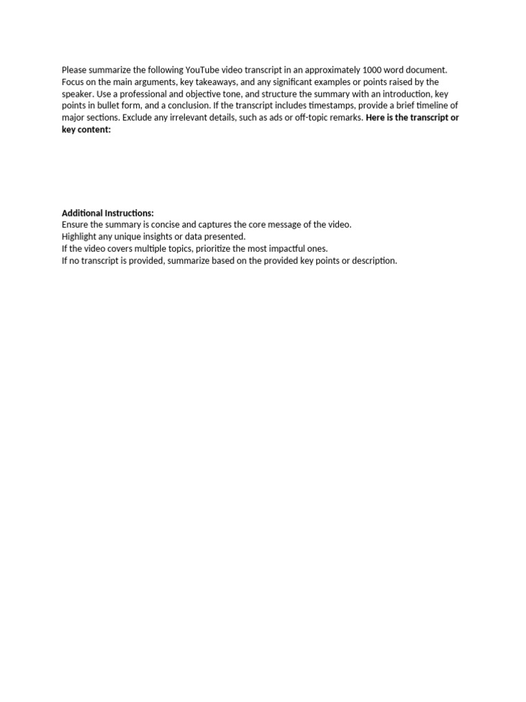 Concise Video Summary Guidelines | PDF