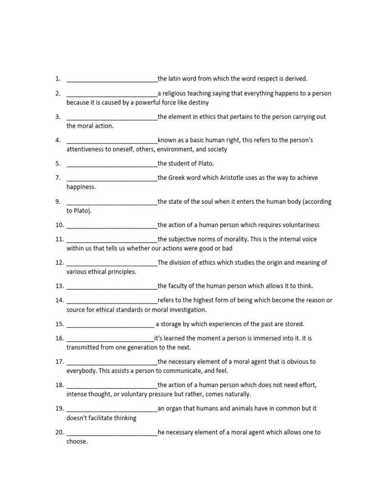 Ethics Mock Test | PDF