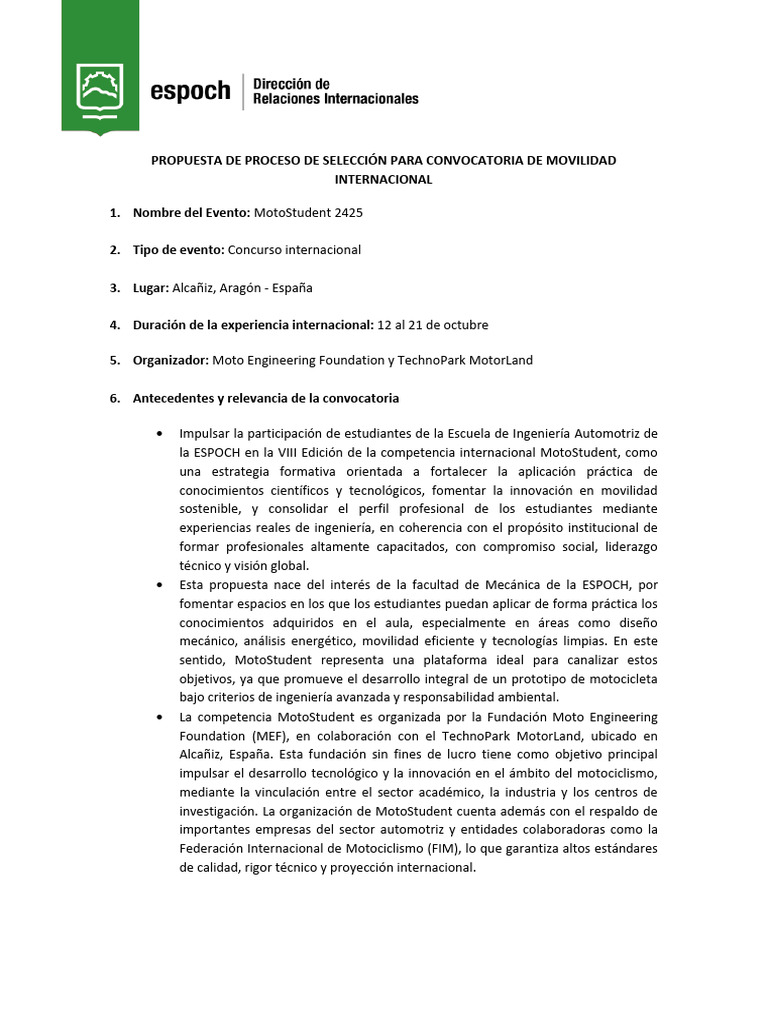 Proceso Selección Motostudent Jcr2-Signed | PDF | Ingeniería