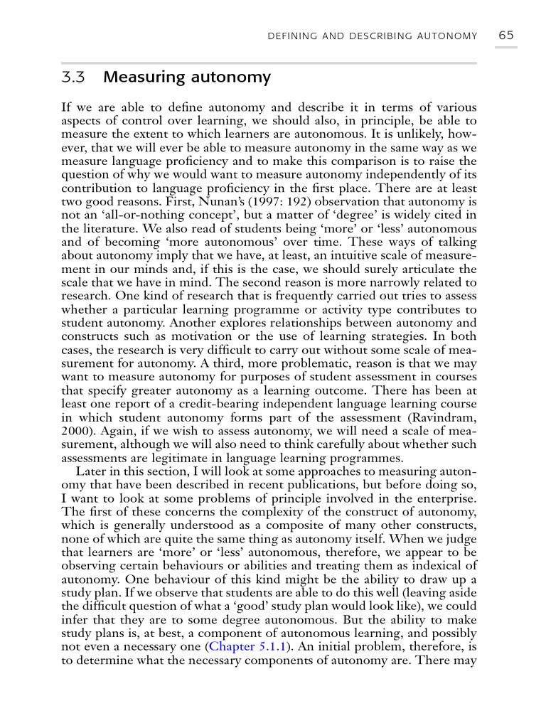 Measuring Learner Autonomy in Education | PDF | Autonomy | Learning