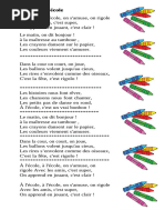 Chanson : On s'amuse à l'école | PDF