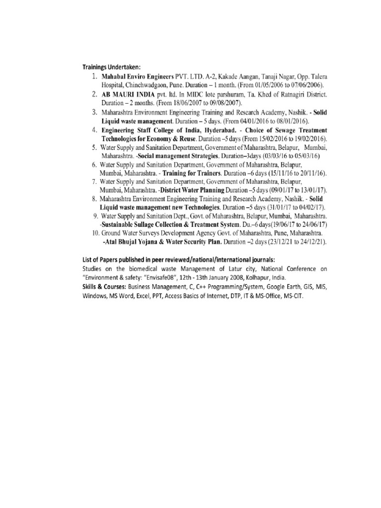Training and Paper P | PDF