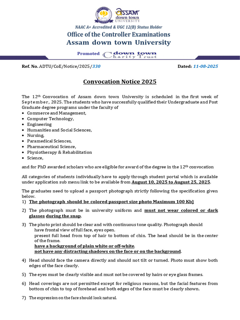 12th Convocation Notice-2025 | PDF