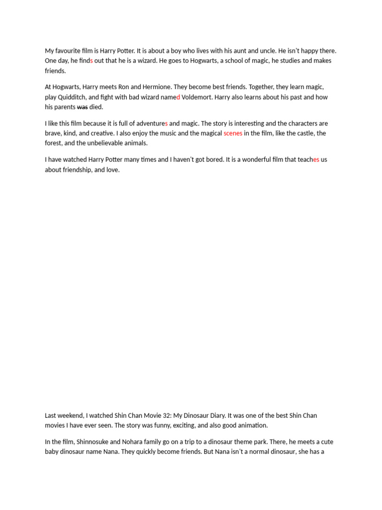 Harry Potter and Shin Chan Movie Review | PDF