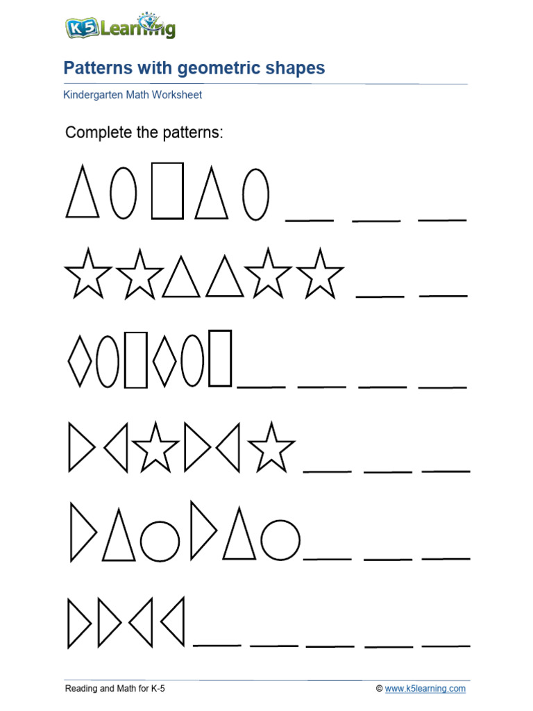 Patterns Shapes 5 | PDF
