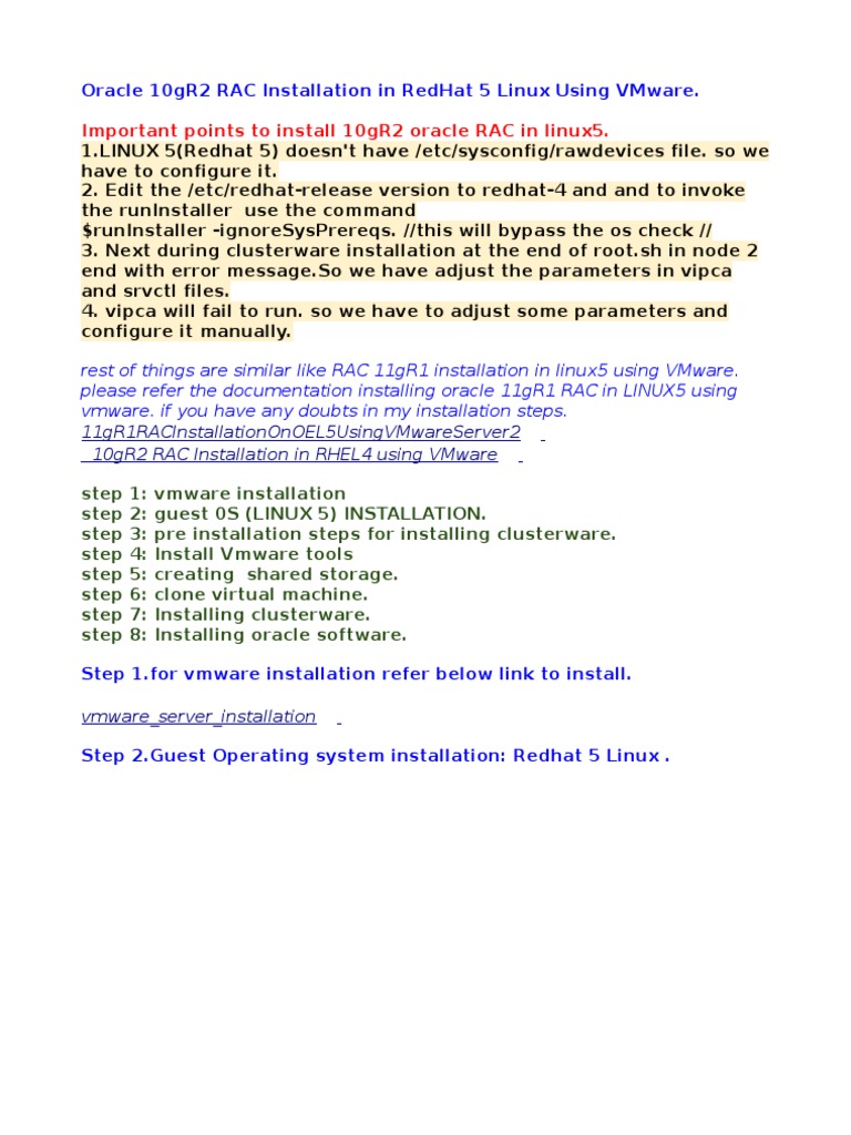 10gr2 Rac Installation in Lunx5 | PDF | Secure Shell | Installation ...