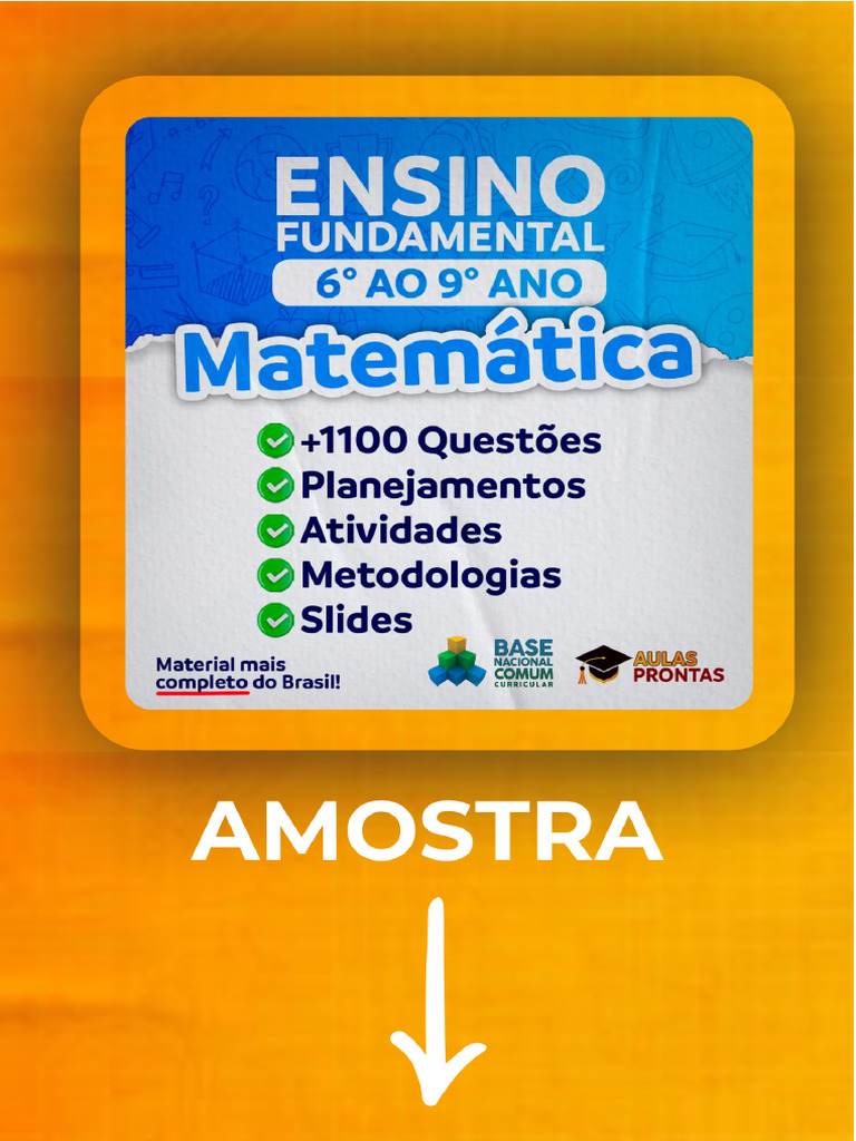 Amostra 2025 - MATEMÁTICA Ensino Fundamental 2 | PDF
