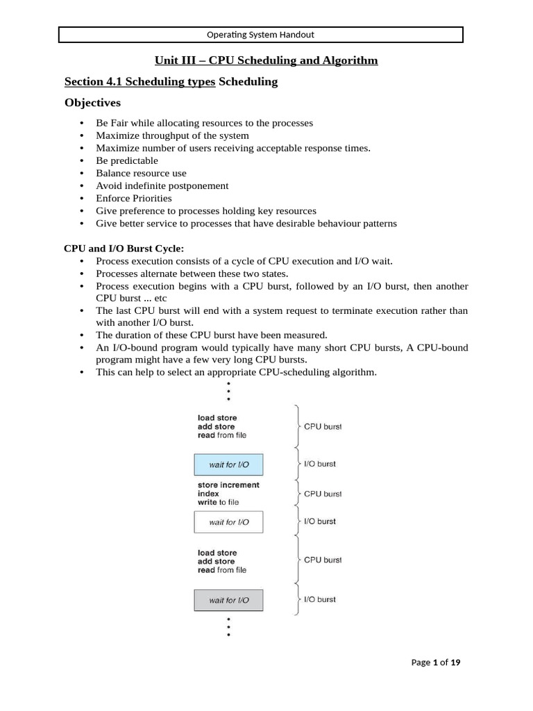 CPU Scheduling and Algorithm | PDF | Scheduling (Computing) | Computing
