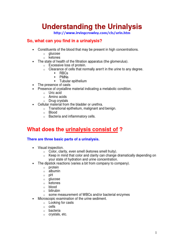 Urinalysis Interpretation Guide | PDF | Kidney | Urine