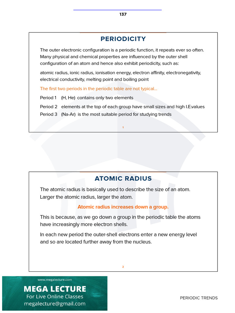 3 Periodic Trends Notes 1 | PDF | Ion | Chemical Bond