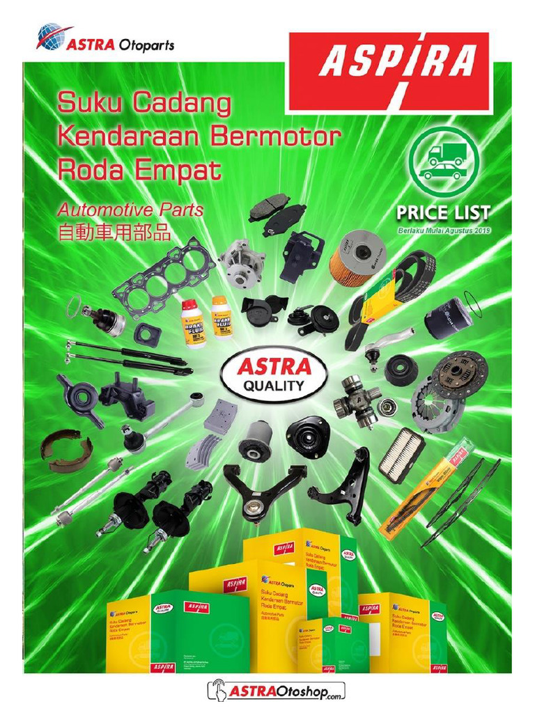 Aspira Parts Price List for Vehicles | PDF | Car Body Styles | Car ...