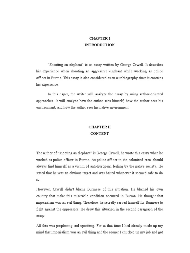 Shooting An Elephant Analysis | PDF | Myanmar | George Orwell