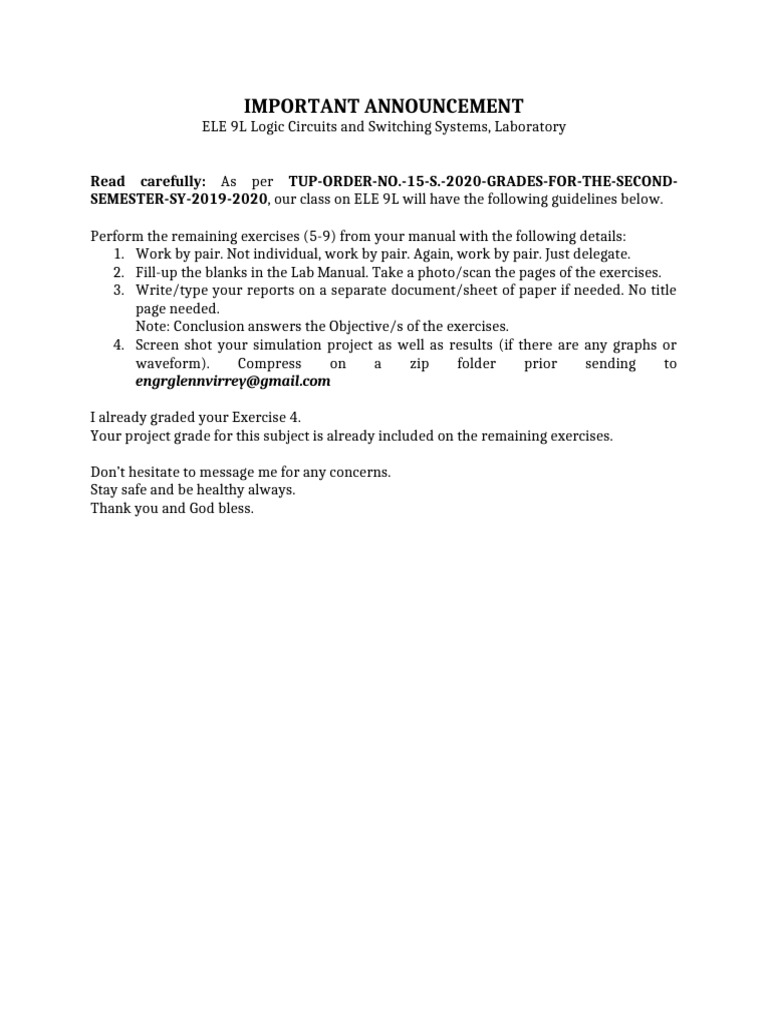 Important Announcement | PDF