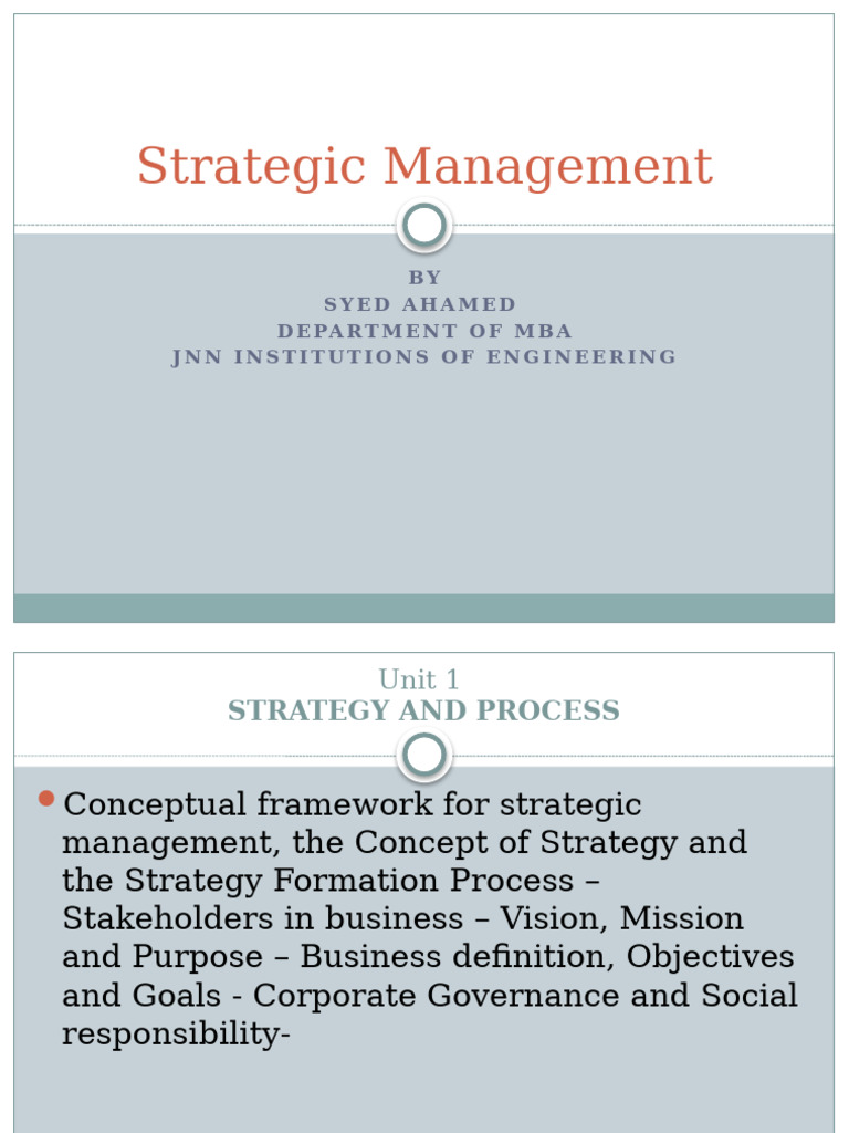 Strategic Management | PDF | Strategic Management | Competitive Advantage