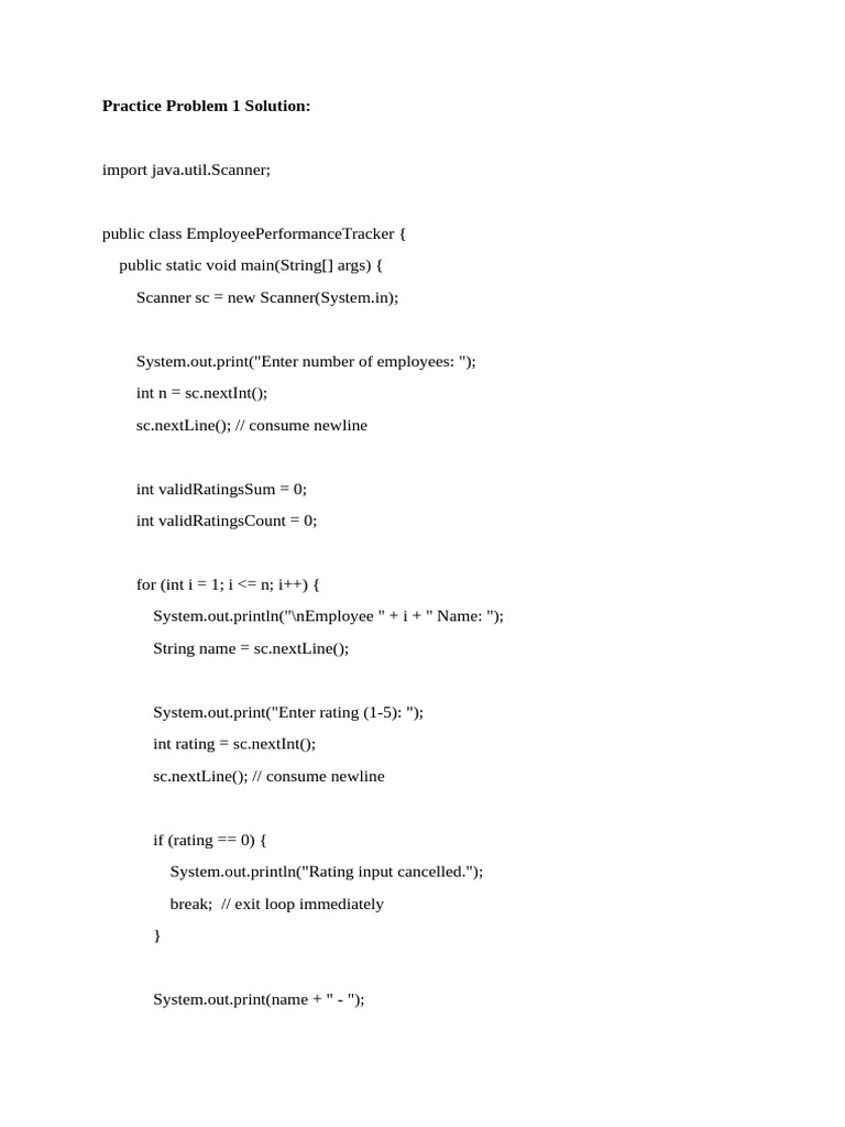 Practice Problem 1 Solution | PDF