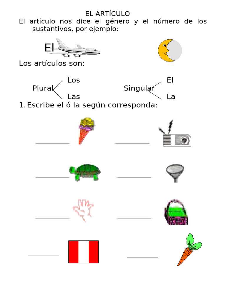 Artículos y Sustantivos en Español | PDF