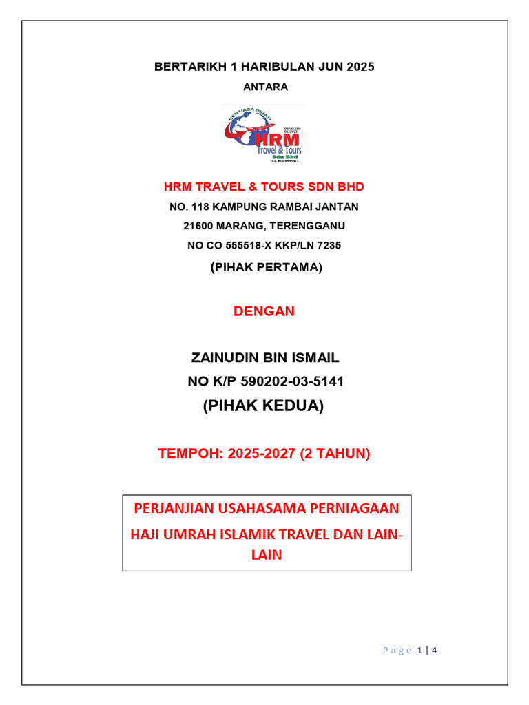 Perjanjian Zainudin | PDF
