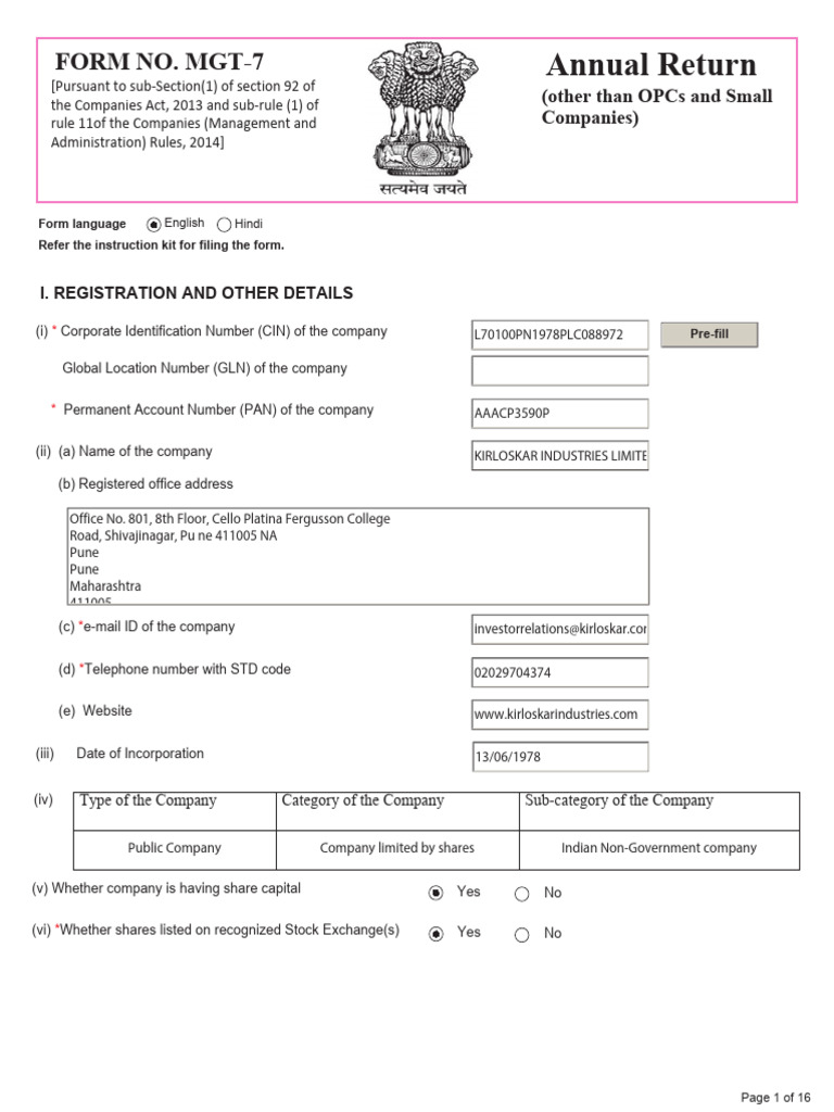 Annual Return - 31.03.2023 | PDF | Securities (Finance) | Equity (Finance)