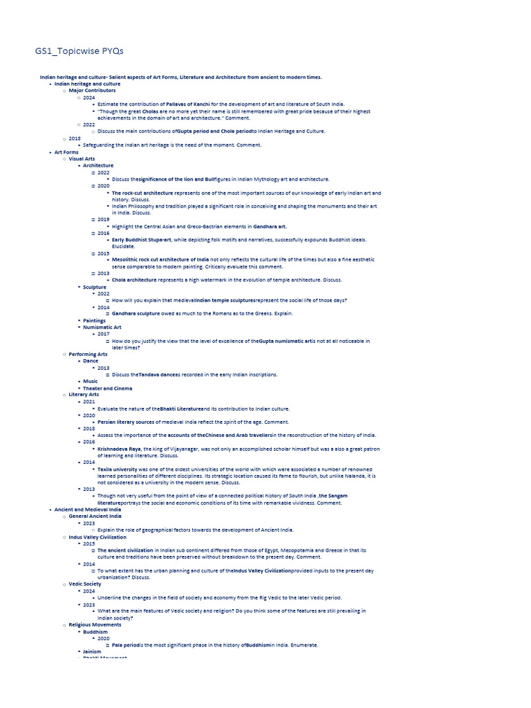 GS1_Topicwise_PYQs[1] | PDF | Poverty | Poverty & Homelessness