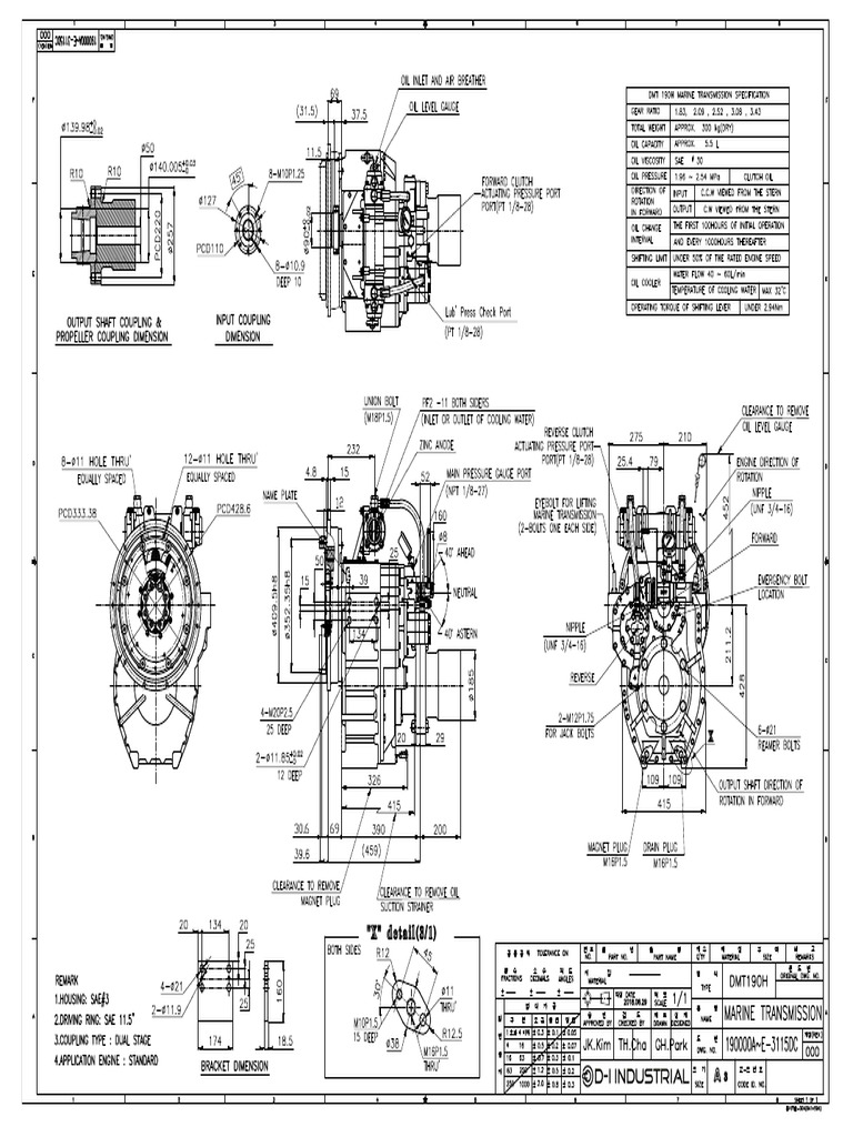 Dong-I DMT190H Drawing | PDF