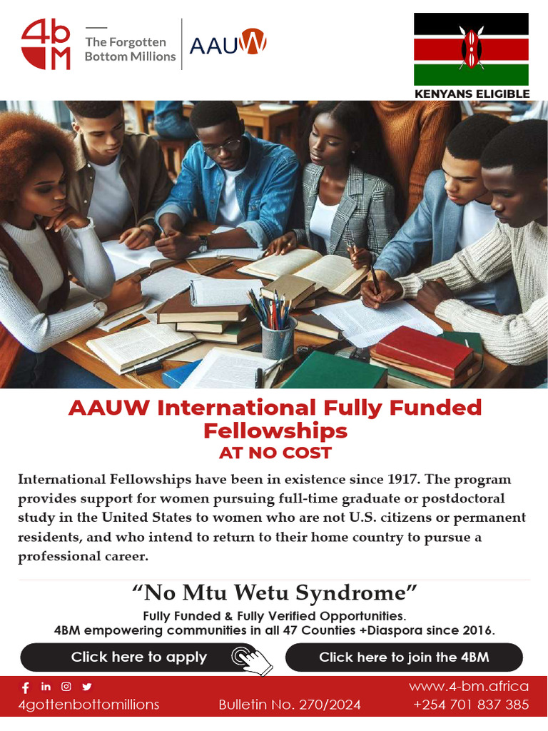 4BM Fully Funded Fellowship - AAUW Fully Funded Fellowships | PDF