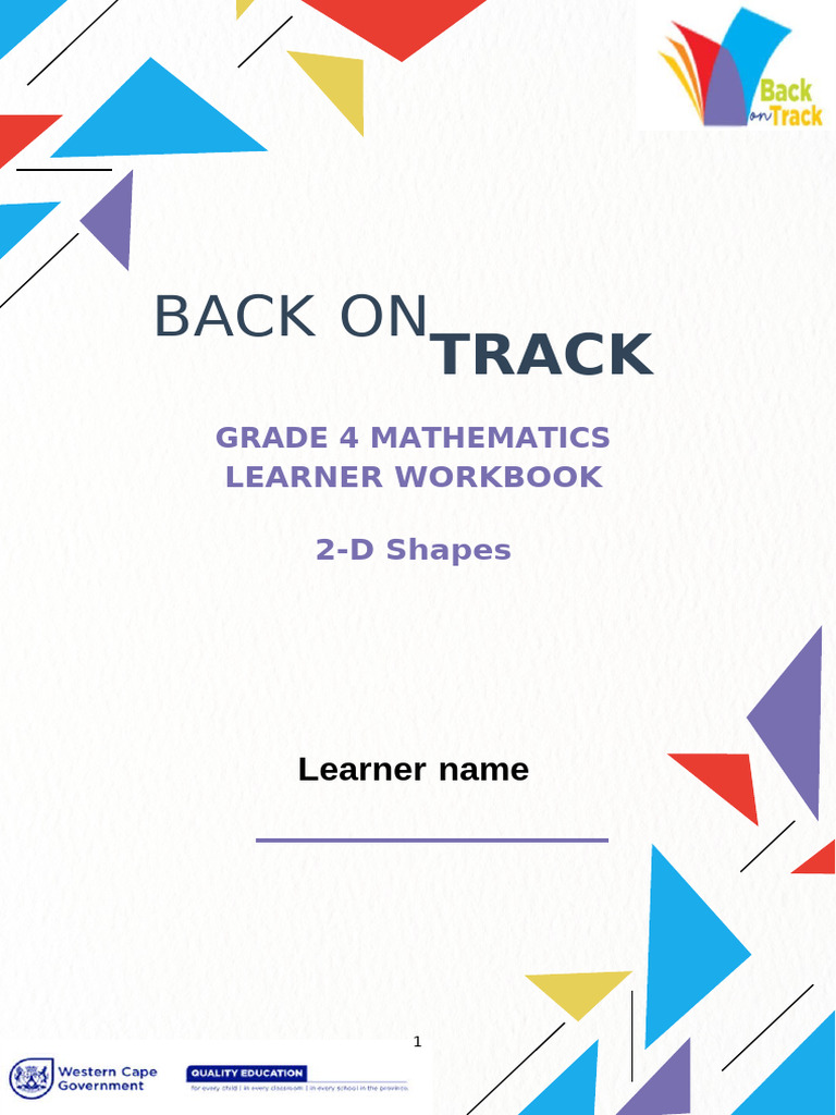 Gr 4, Maths - WORKBOOK 2 -D Shapes | PDF | Shape | Rectangle