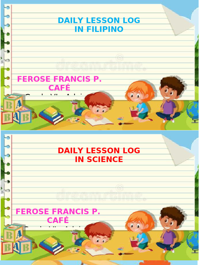 Daily Lesson Log Cover | PDF