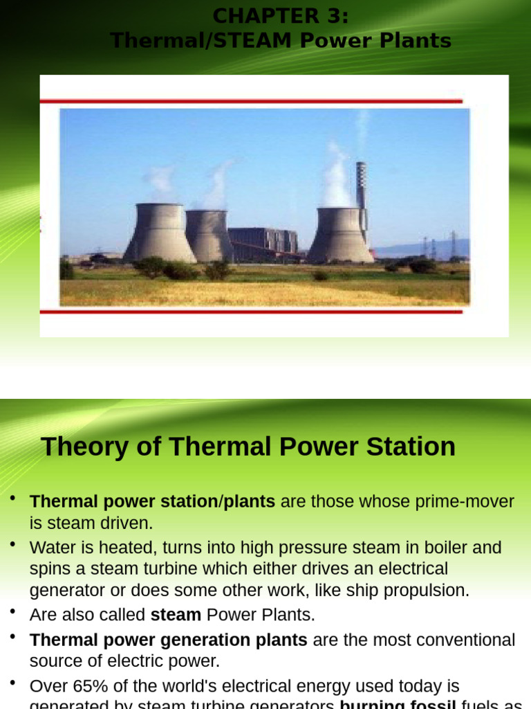 Thermal Power Plants: Steam Generation Process | PDF | Boiler | Steam