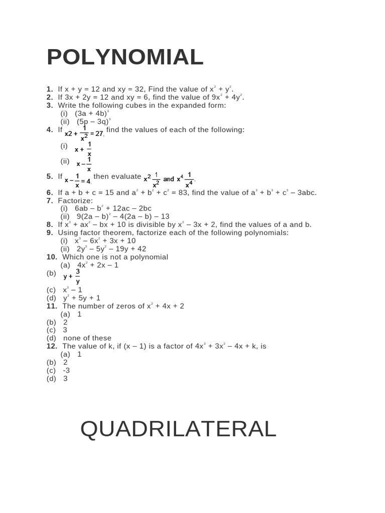Maths Important Question | PDF | Circle | Rectangle