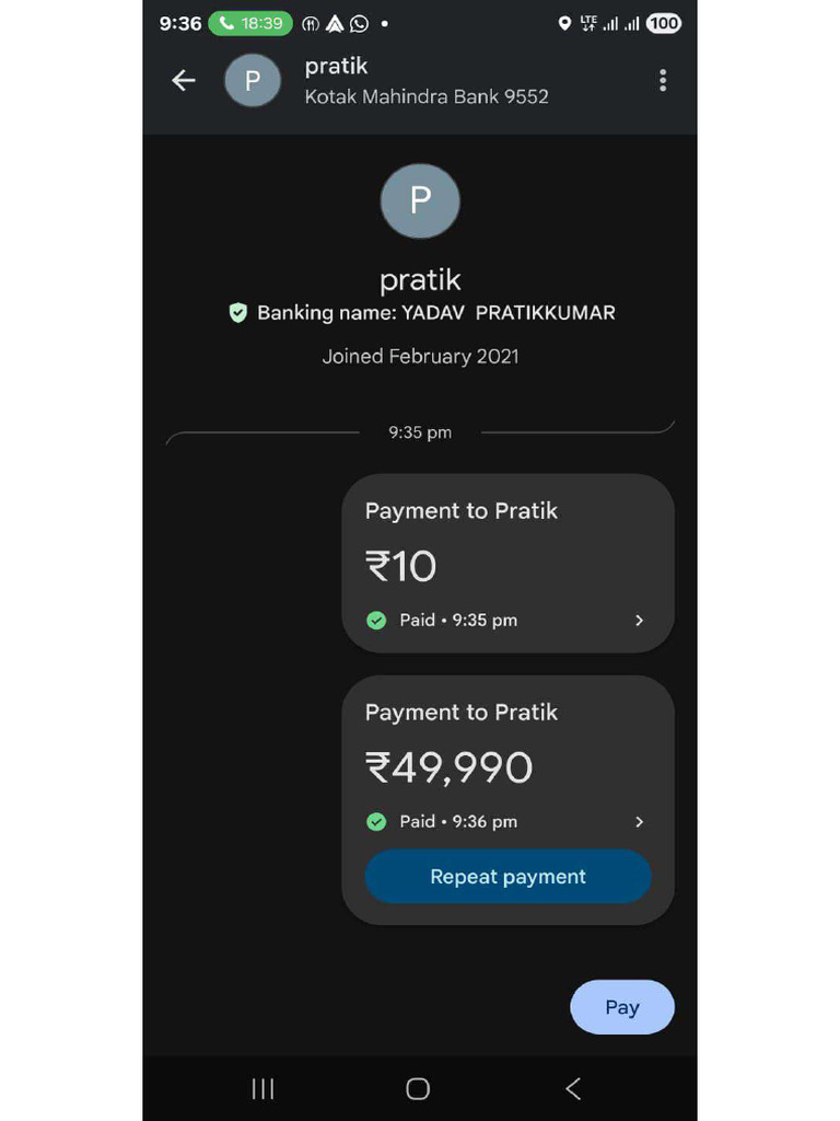 Payment Screenshot | PDF