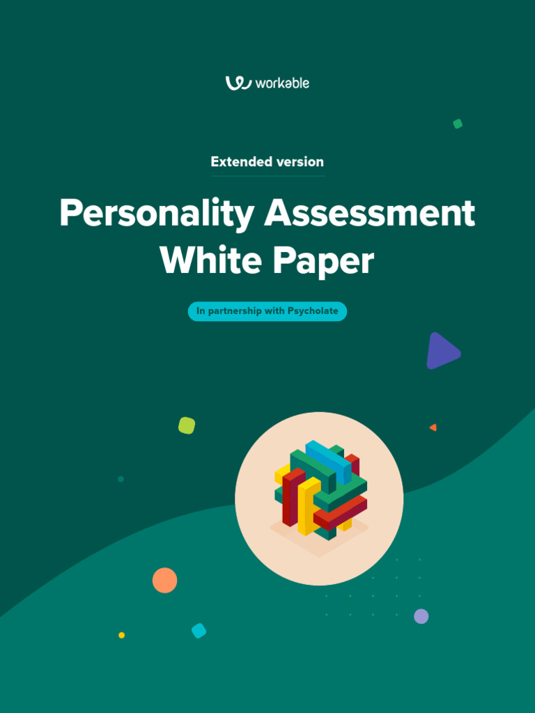 Personality Assessment White Paper Overview | PDF | Empathy | Social ...