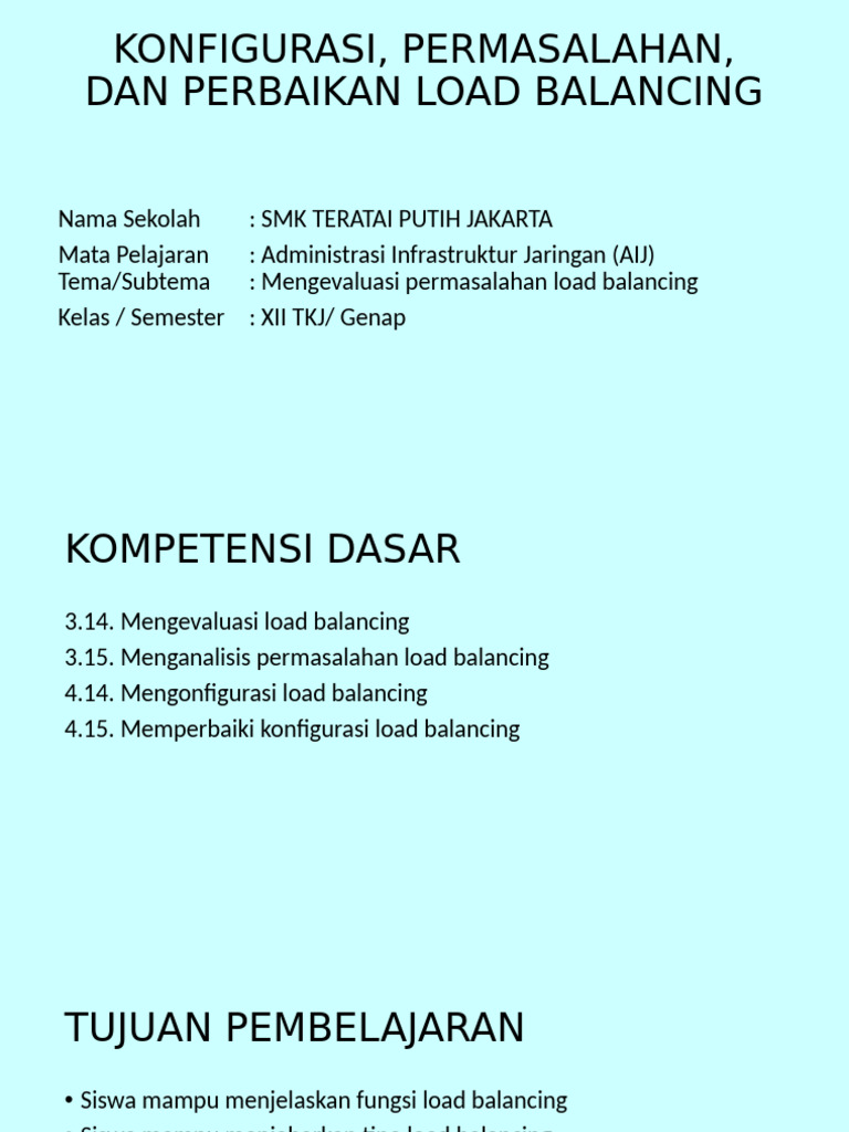 Pengertian Load Balancing | PDF