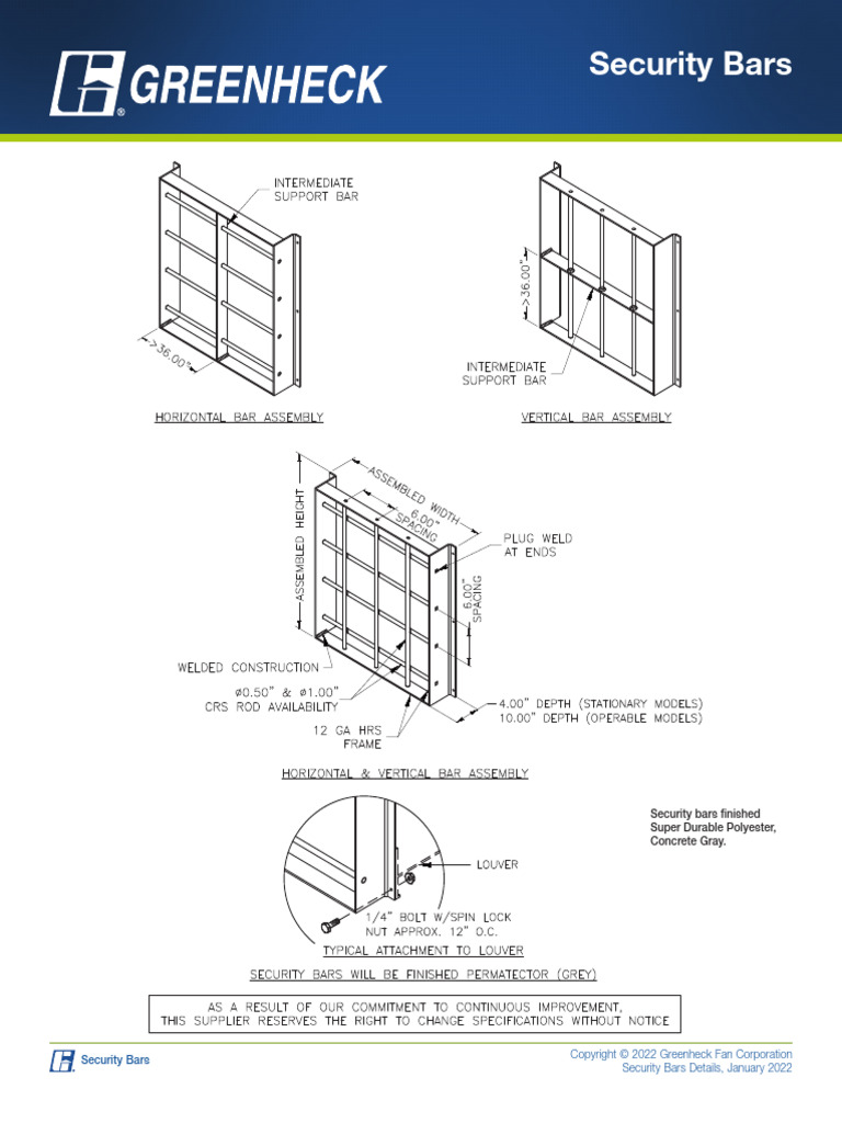 Security Bar Detail | PDF
