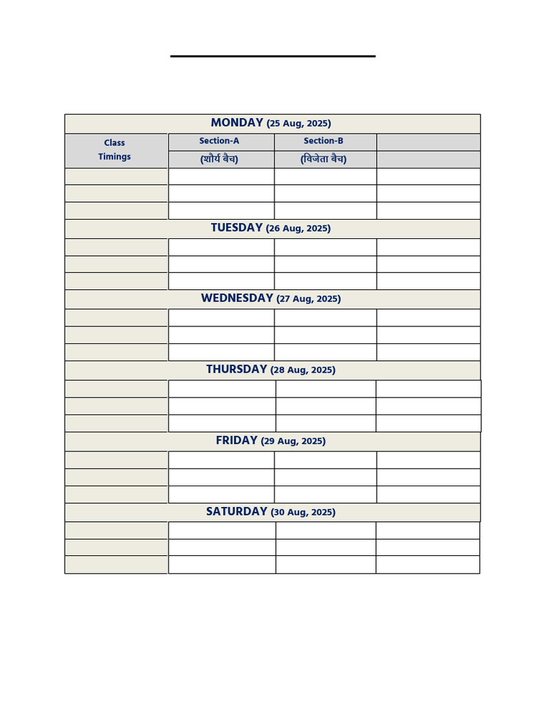 Baprola Branch Timetable-4 | PDF