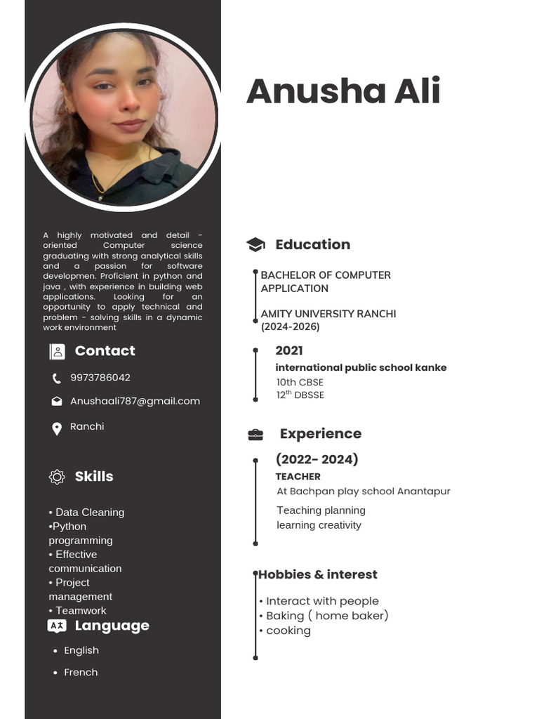 Anusha Ali CV | PDF