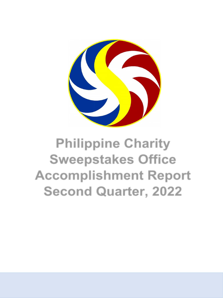 PCSO Accomplishment Report Q2 2022 | PDF | Lottery