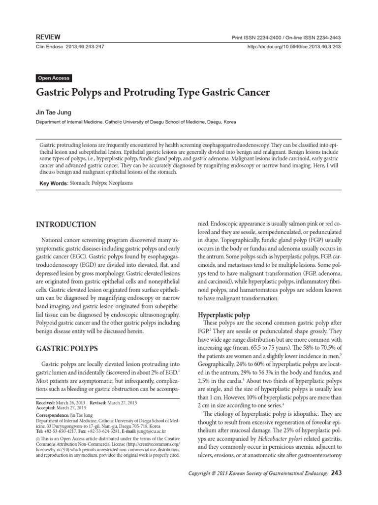 Gastric Polyps | PDF | Adenoma | Stomach