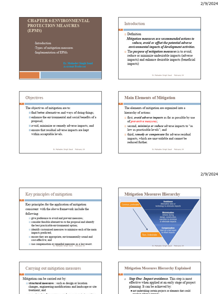 Chapter 6 Environmental Protection Measures EPMS | PDF | Climate Change ...